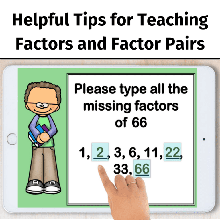 Helpful Tips for Teaching Factors and Factor Pairs - Sheila Cantonwine