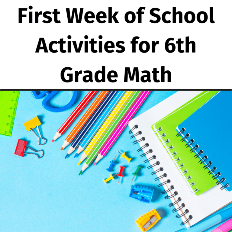 First Week Of School Activities For 6th Grade Math Sheila Cantonwine First Week Of School Activities For 6th Grade Math Sheila Cantonwine