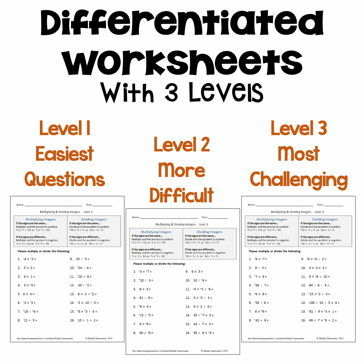 Boost Learning with Differentiated Worksheets for 7th-Grade Math