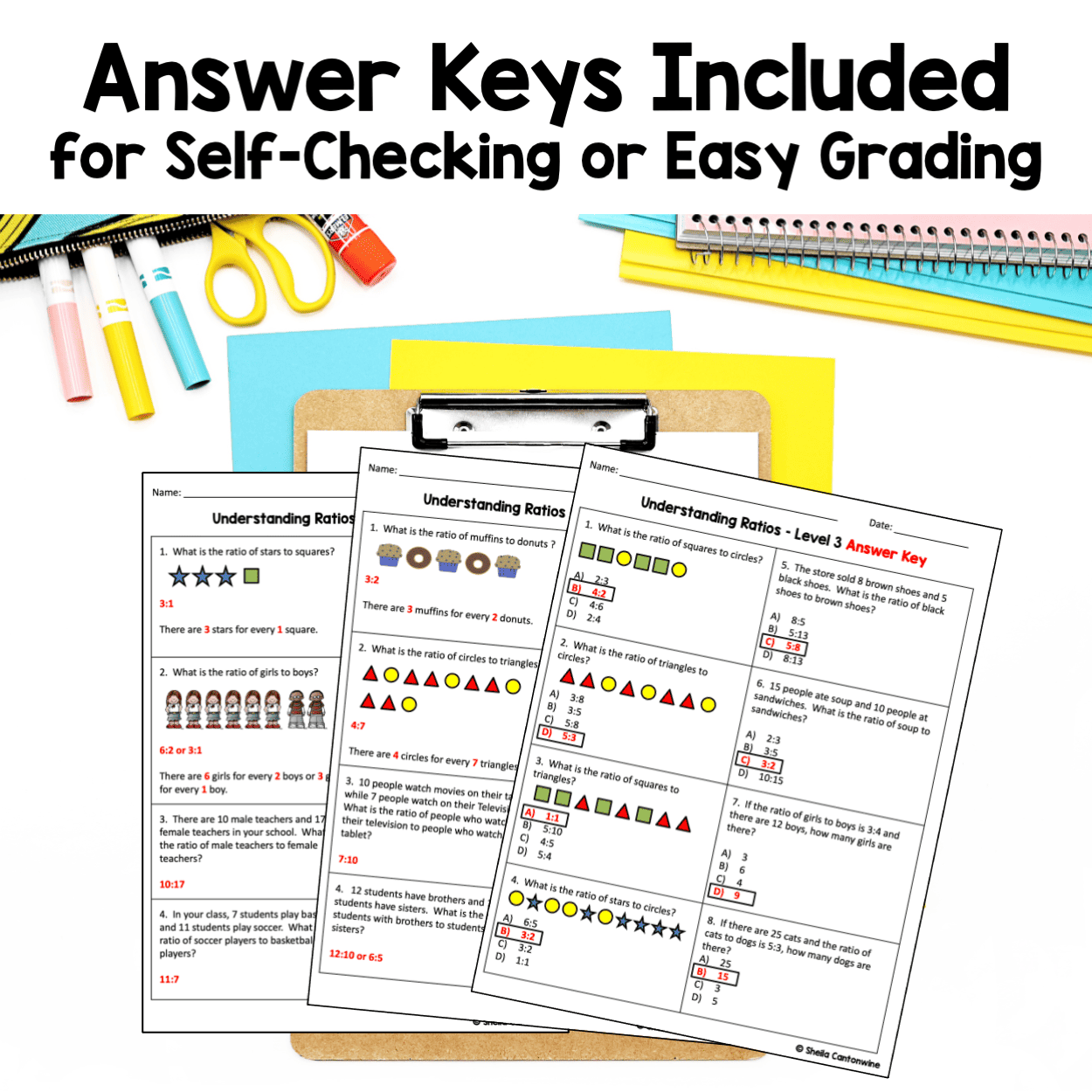 How to Teach Understanding Ratios with Differentiated Worksheets